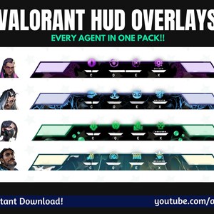 Valorant HUD Overlays / Twitch Overlay / OBS Overlay / Valorant ...