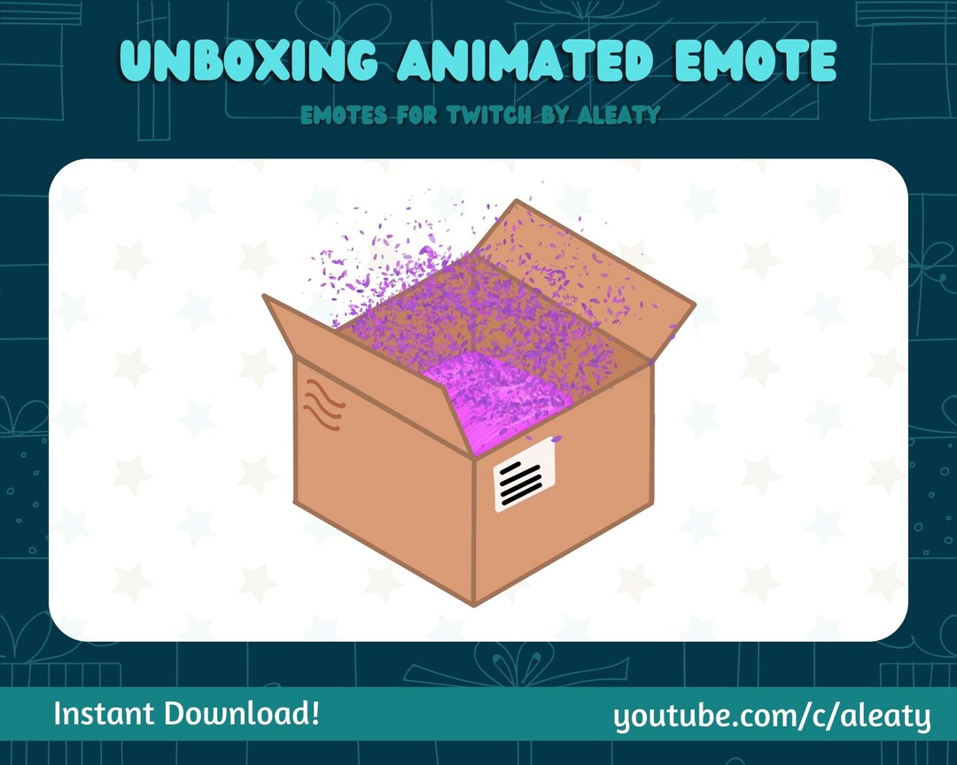 Unboxing Animated Emote / Twitch Emote / Animated Emote / - Etsy
