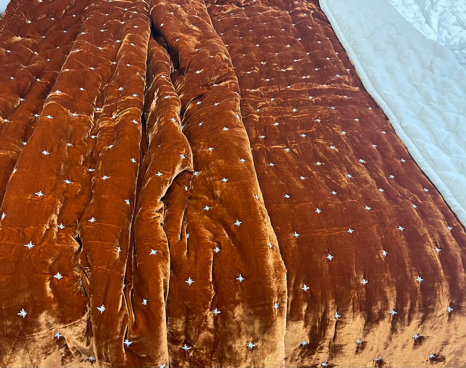 Silk Velvet Throw| Silk Velvet and Linen Throw| Luxurious Blanket| King ...
