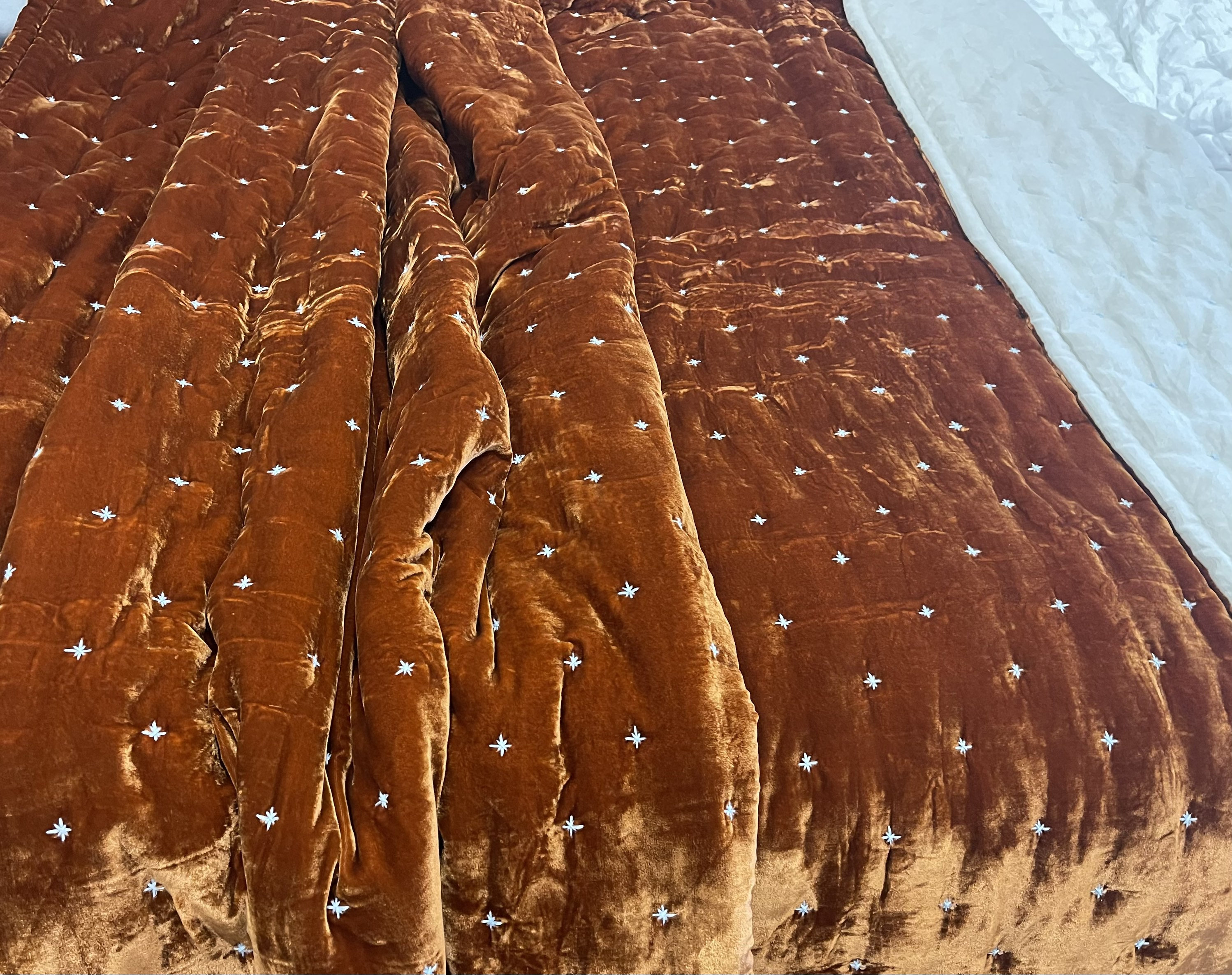 Silk Velvet Throw| Silk Velvet and Linen Throw| Luxurious Blanket| King ...