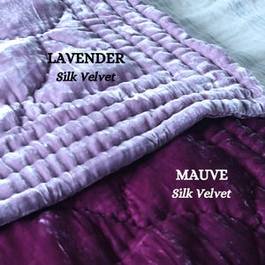 Silk Velvet Throw Blanket| Hand Quilted Bedspread| Unique Gifts for ...