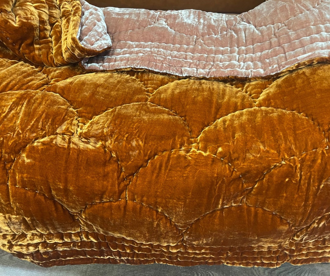 Silk Velvet Throw Blanket Sofa/ Bed Runner| Custom Size Personalized ...