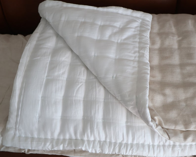 100% Mulberry Silk Blanket| Hand Stitched Silk Quilt| Lightweight Silk ...