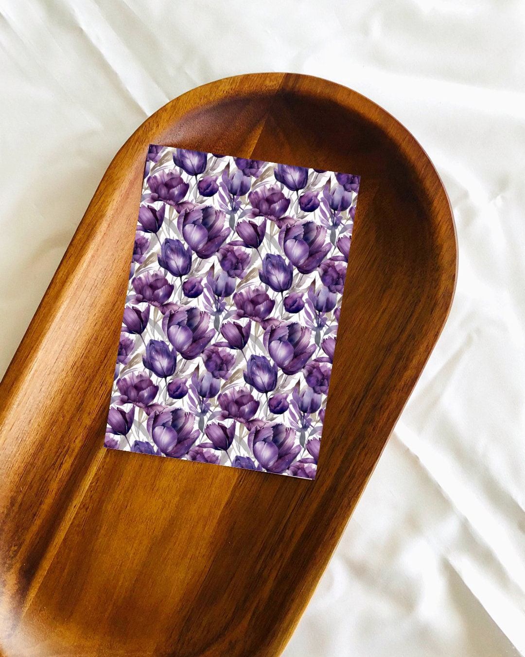 Vibrant Purple Tulip Flowers Transfers | Water Soluble Paper| Transfer ...