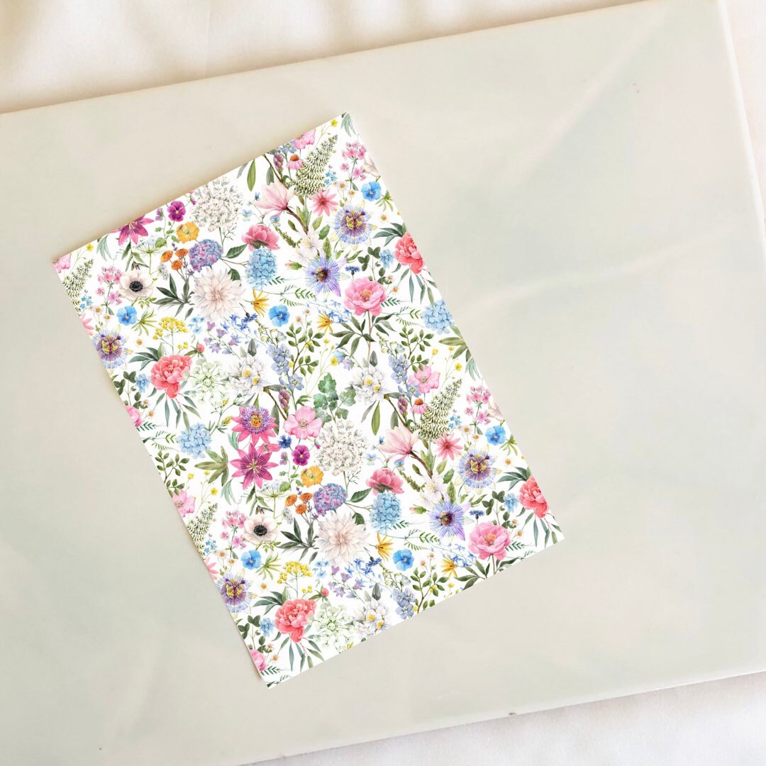 Spring Wild Flowers Transfers | Water Soluble Paper| Spring Transfer ...