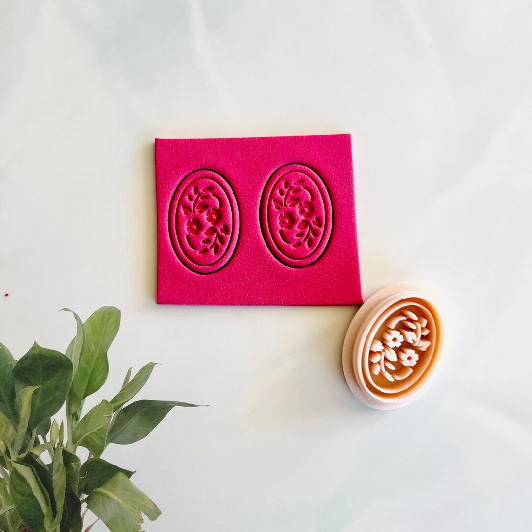 Jen ~ Spring Floral Oval Frame Cutter | Vintage Frame Cutter ...