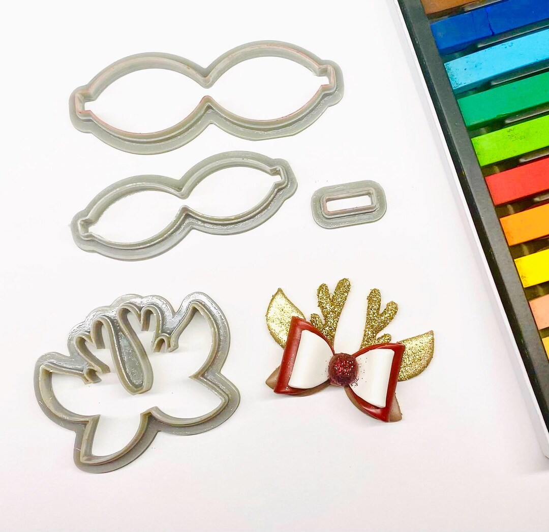 Reindeer Bow Cutter Builder | 3d Bow Clay Cutters , Bow Builder Clay ...