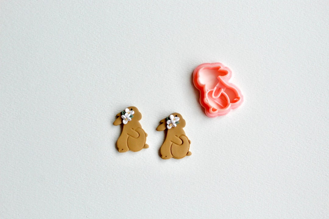 Easter Bunny Clay Cutter | Peep Rabbit Polymer Clay Earring Cutter - Etsy