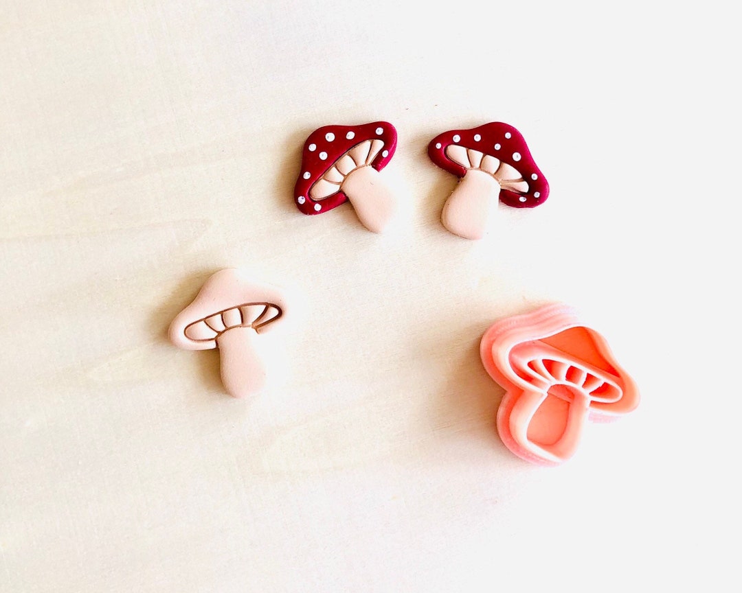 Mushroom Embossed Clay Cutter, Cottage Core Clay Cutter, Cookie Cutter ...
