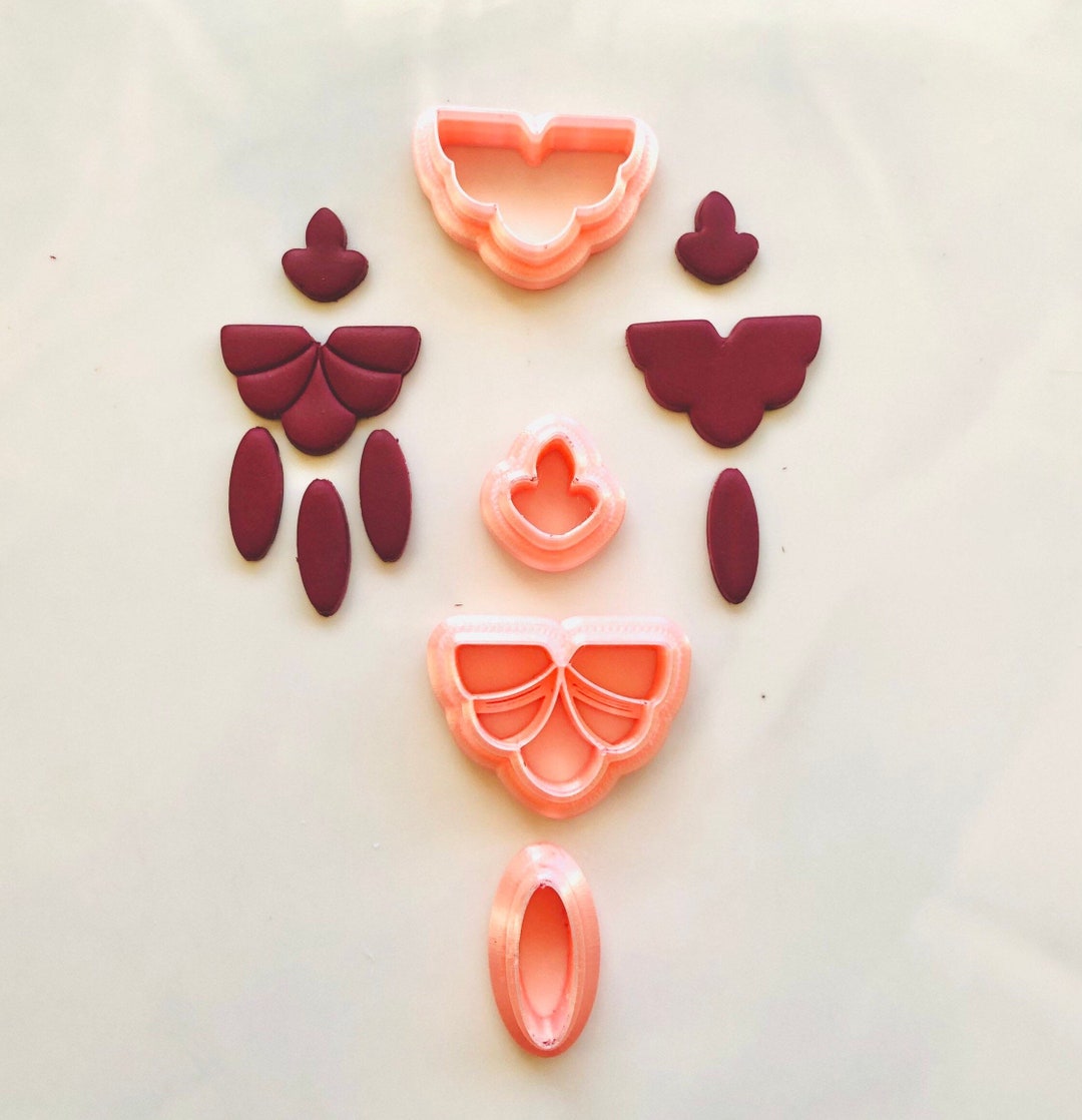 Anna Embossed Clay Cutter | Elegant Shape No.3 Cutters , Dangle Clay ...