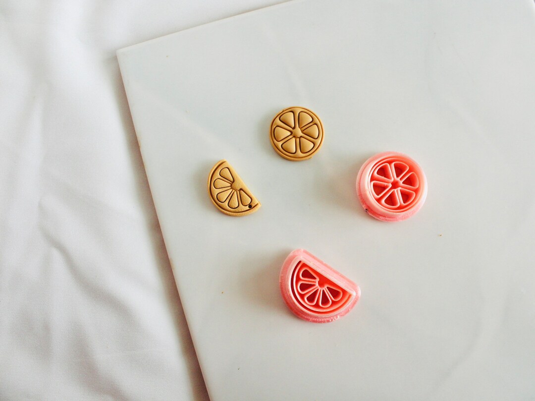 Lemon Clay Cutters Set | Lemon Embossed Cutter | Summer Fruit Cutter ...