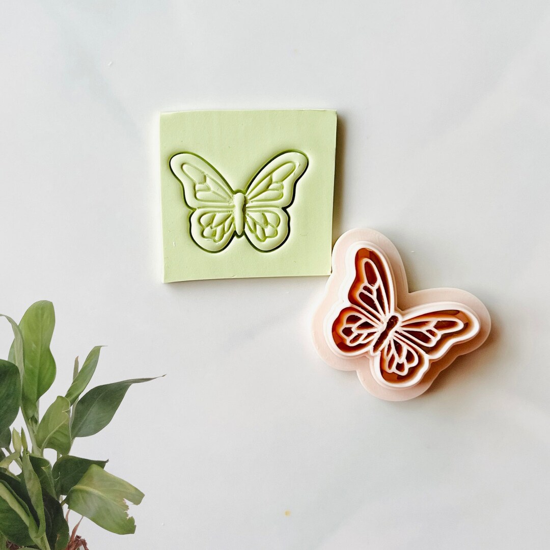 Embossed Flower Butterfly Clay Cutter #mb2024 | Spring Cutter ...
