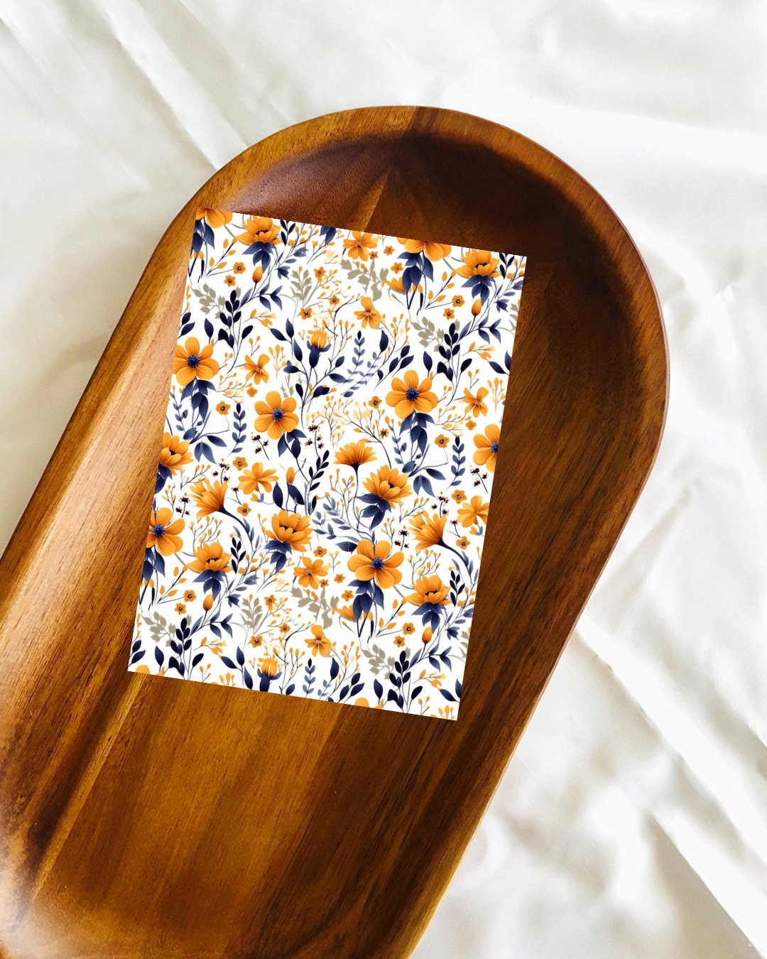 Muted Orange Spring Flowers Transfers | Water Soluble Paper| Spring ...