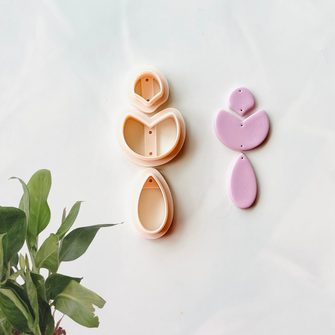 Nur Dangle Set Cutters With Drill Guide , Elegant Cutter , Drop Clay ...