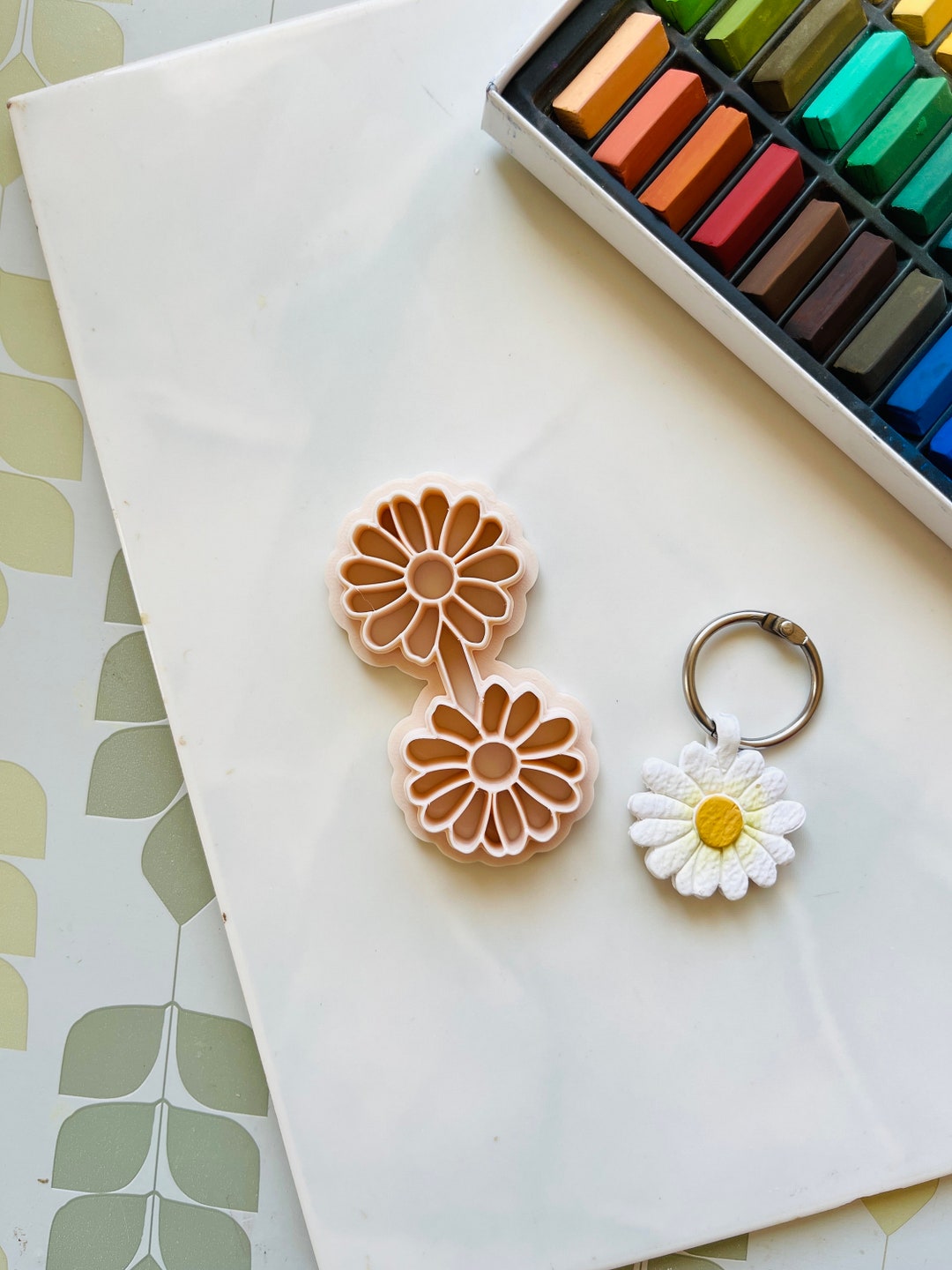 Daisy Leather Keychain Cutter | Polymer Clay Keychain Cutter | Back to ...