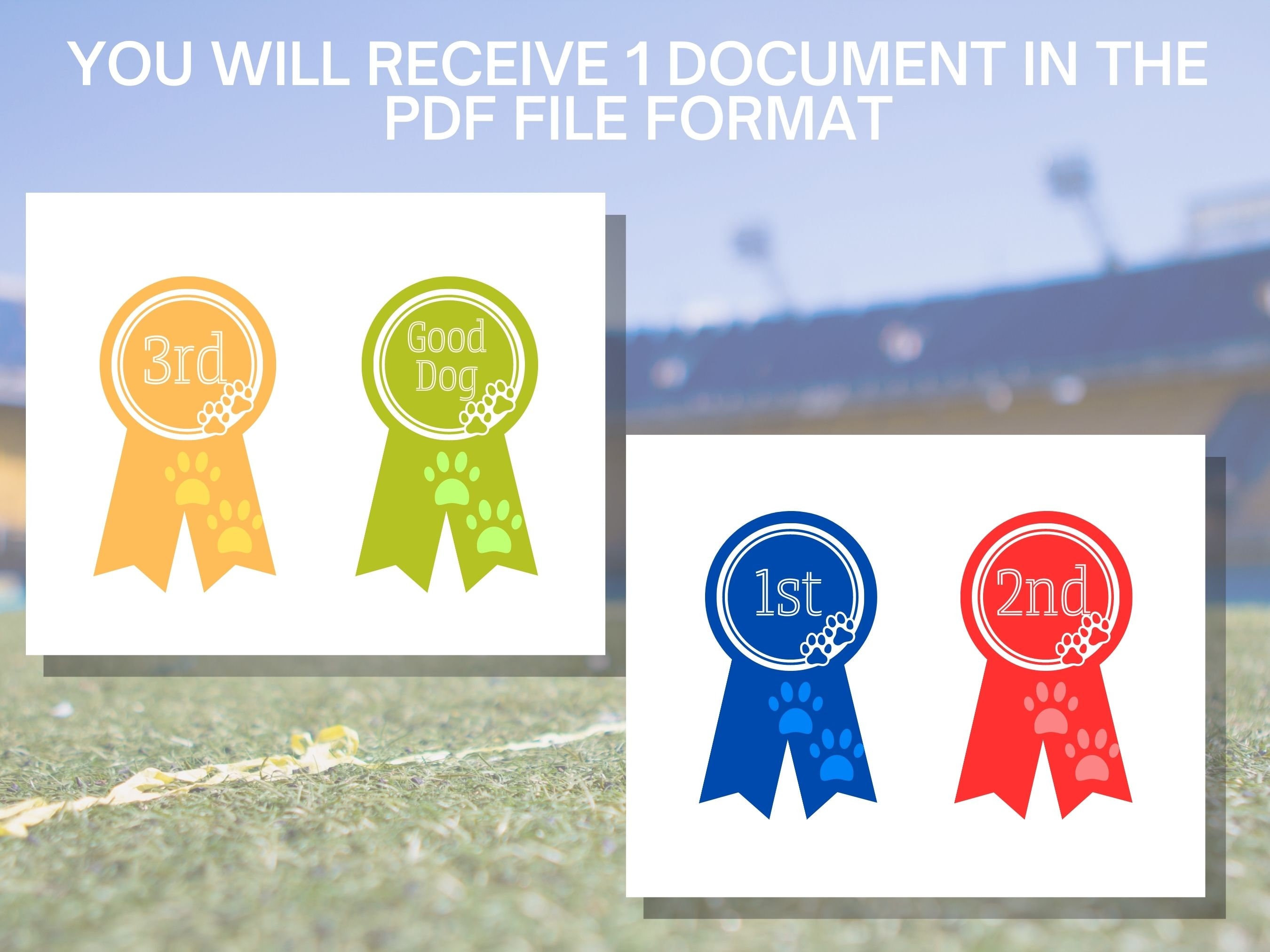 Printable Dog Award Ribbons for Dog Party Games - Etsy