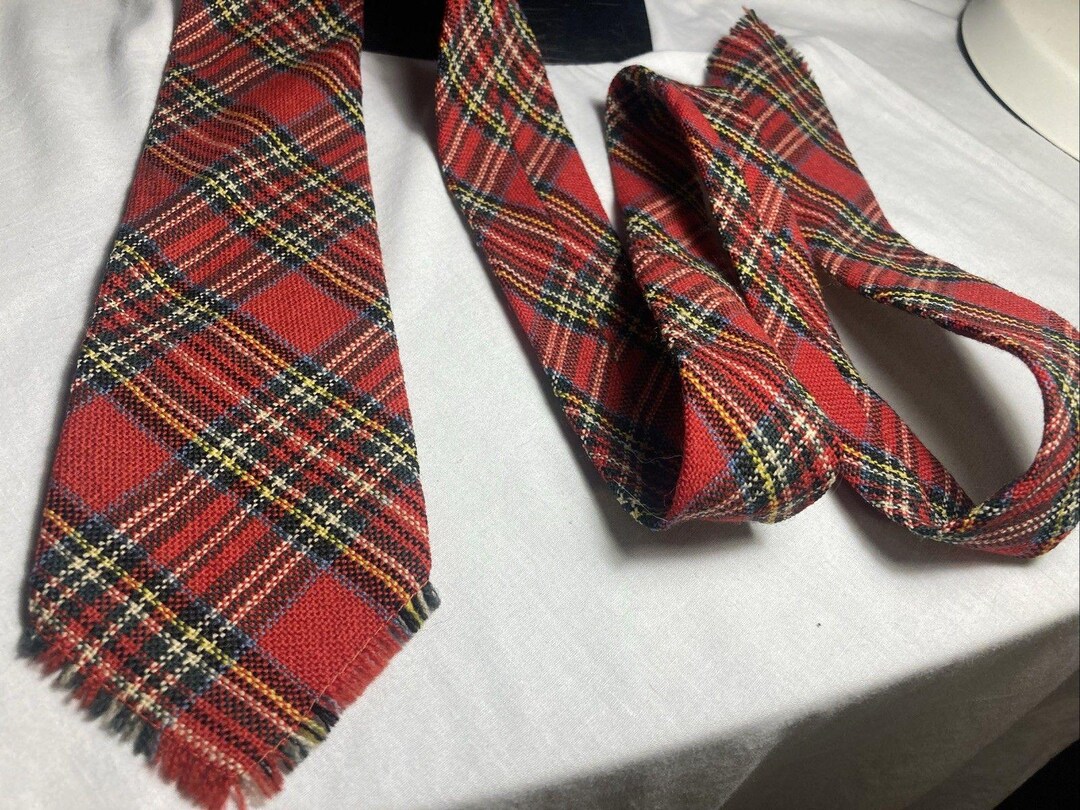 Cape Cod Weavers Necktie Tie Royal Stewart Print Holiday Christmas ...