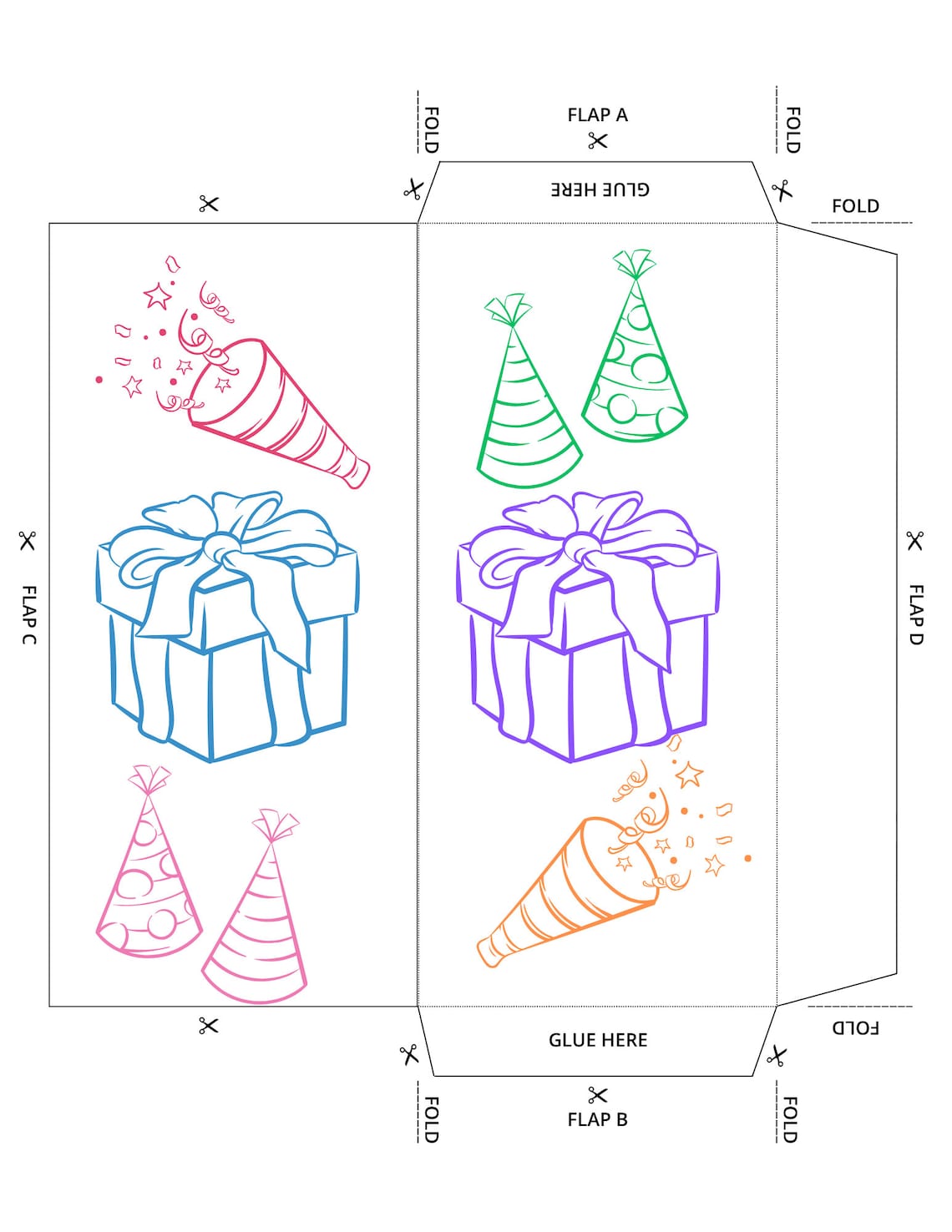 Printable Happy Birthday Cash Envelopes, Born Day Money Envelopes ...