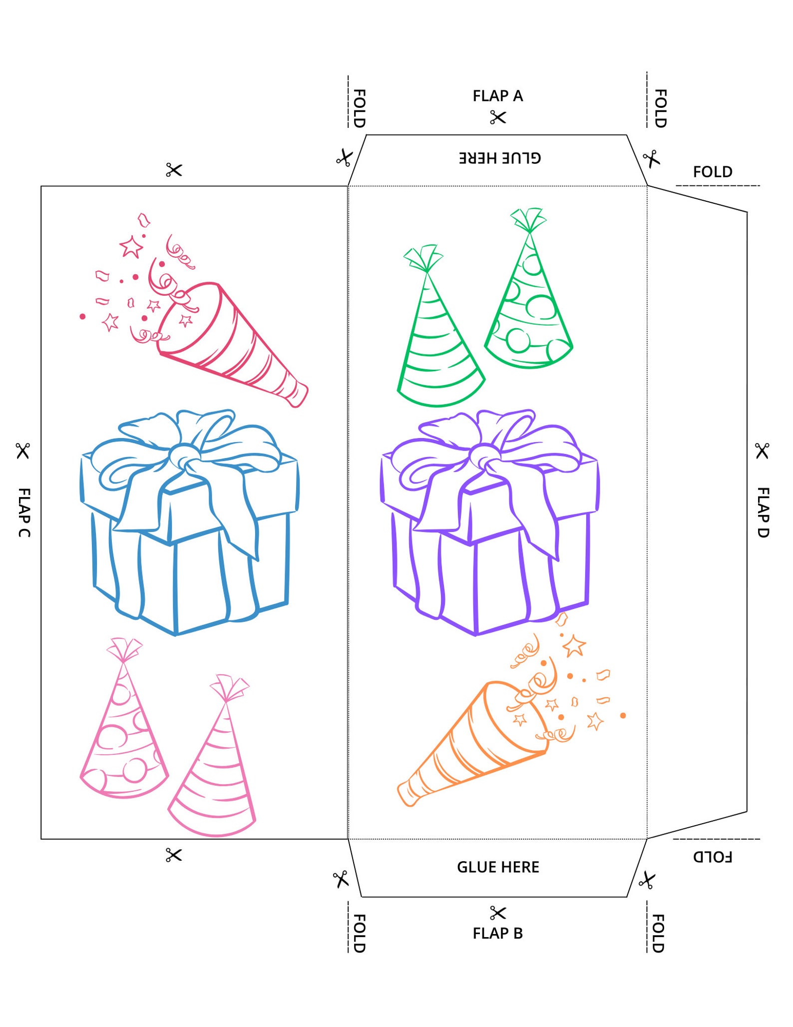 Printable Happy Birthday Cash Envelopes, Born Day Money Envelopes ...