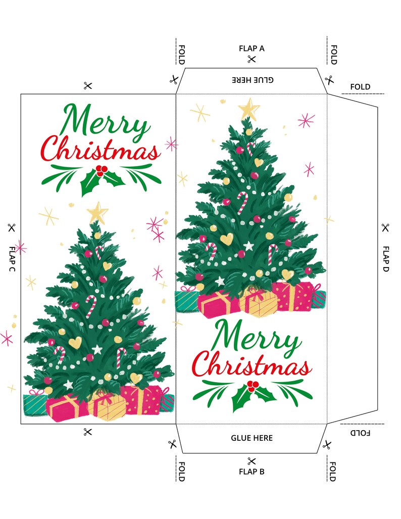 Printable Christmas Cash Envelopes, Holiday Money Envelopes, Printable ...