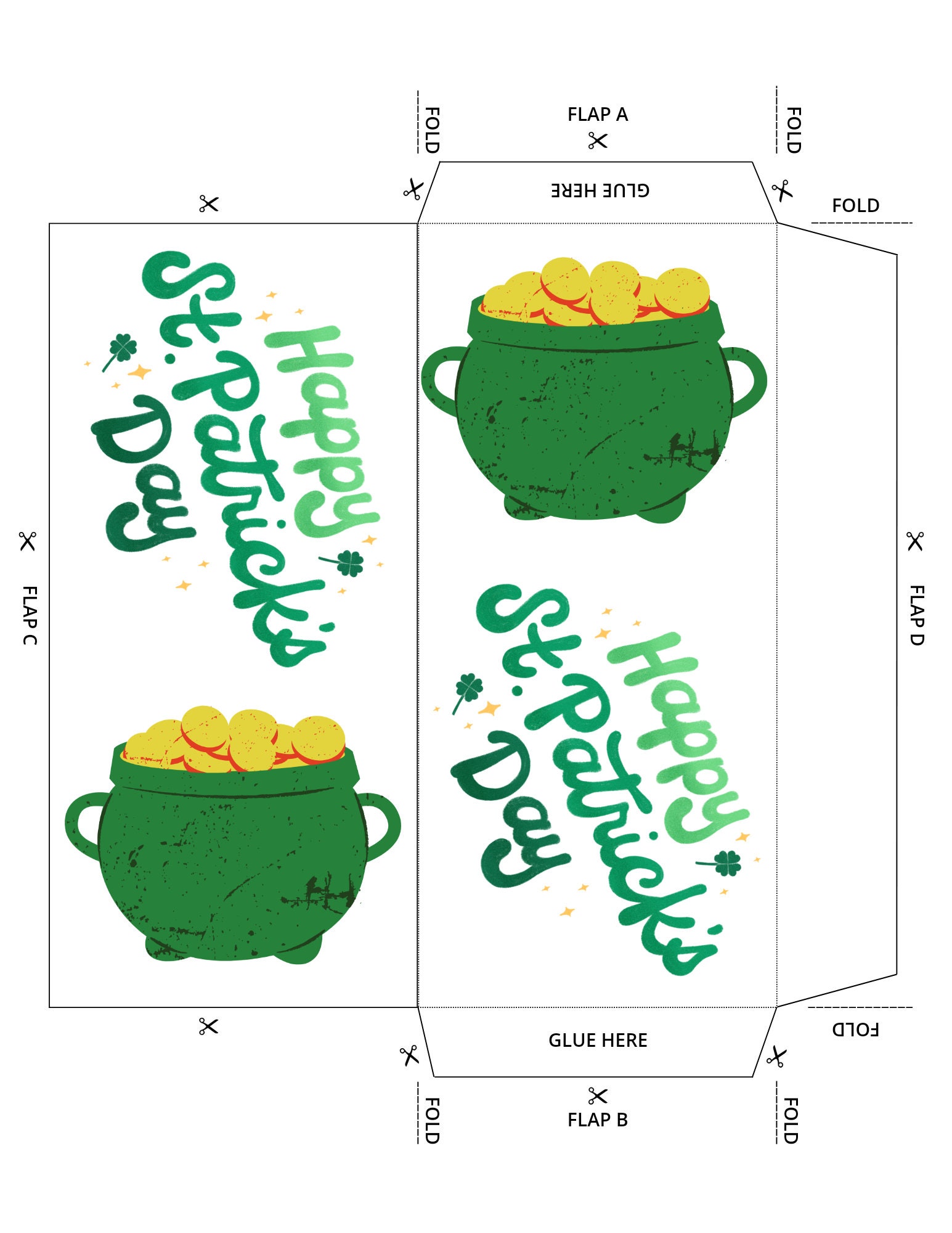Printable St Patty's Day Cash Envelopes, Holiday Money Envelopes ...
