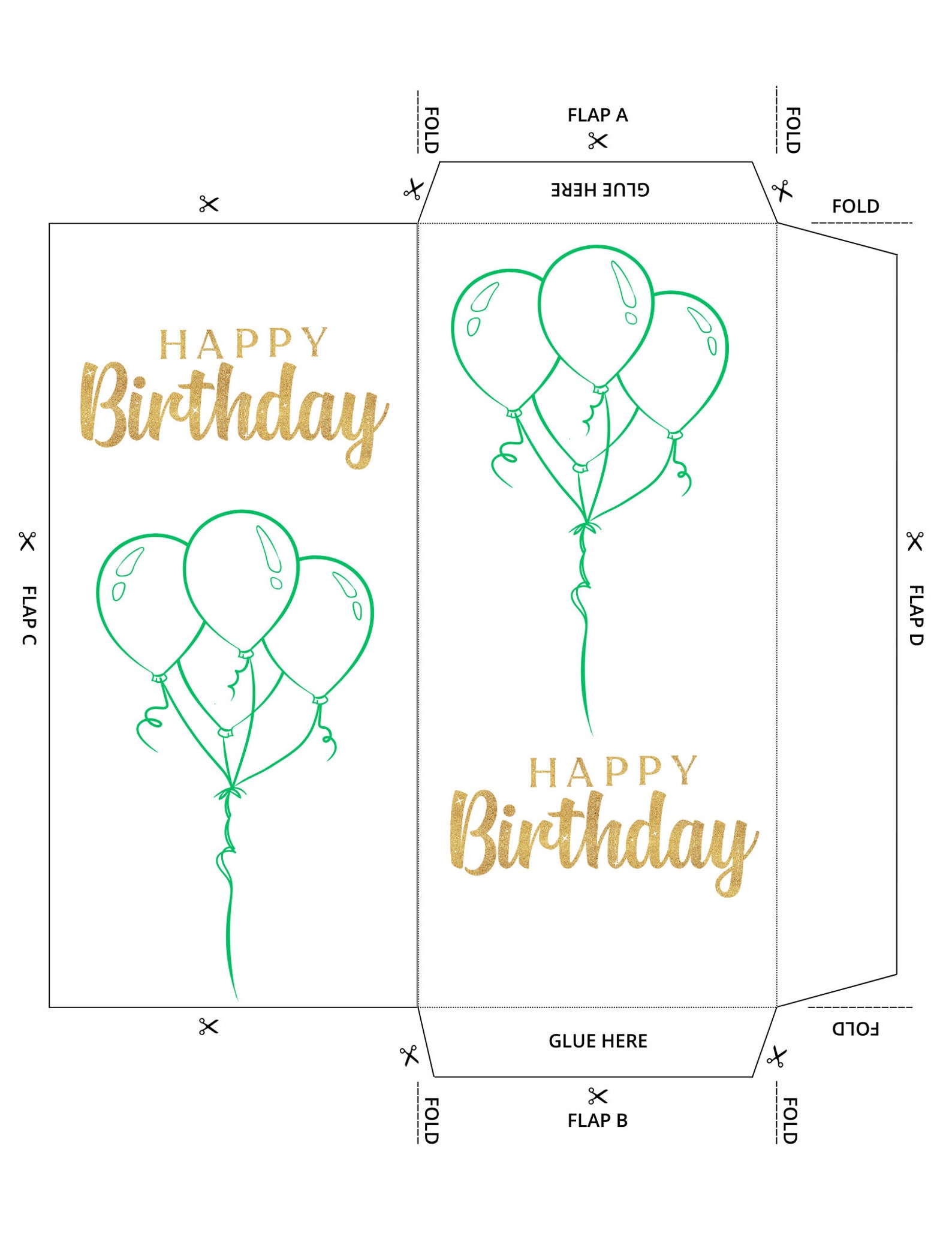 Printable Happy Birthday Cash Envelopes, Born Day Money Envelopes ...