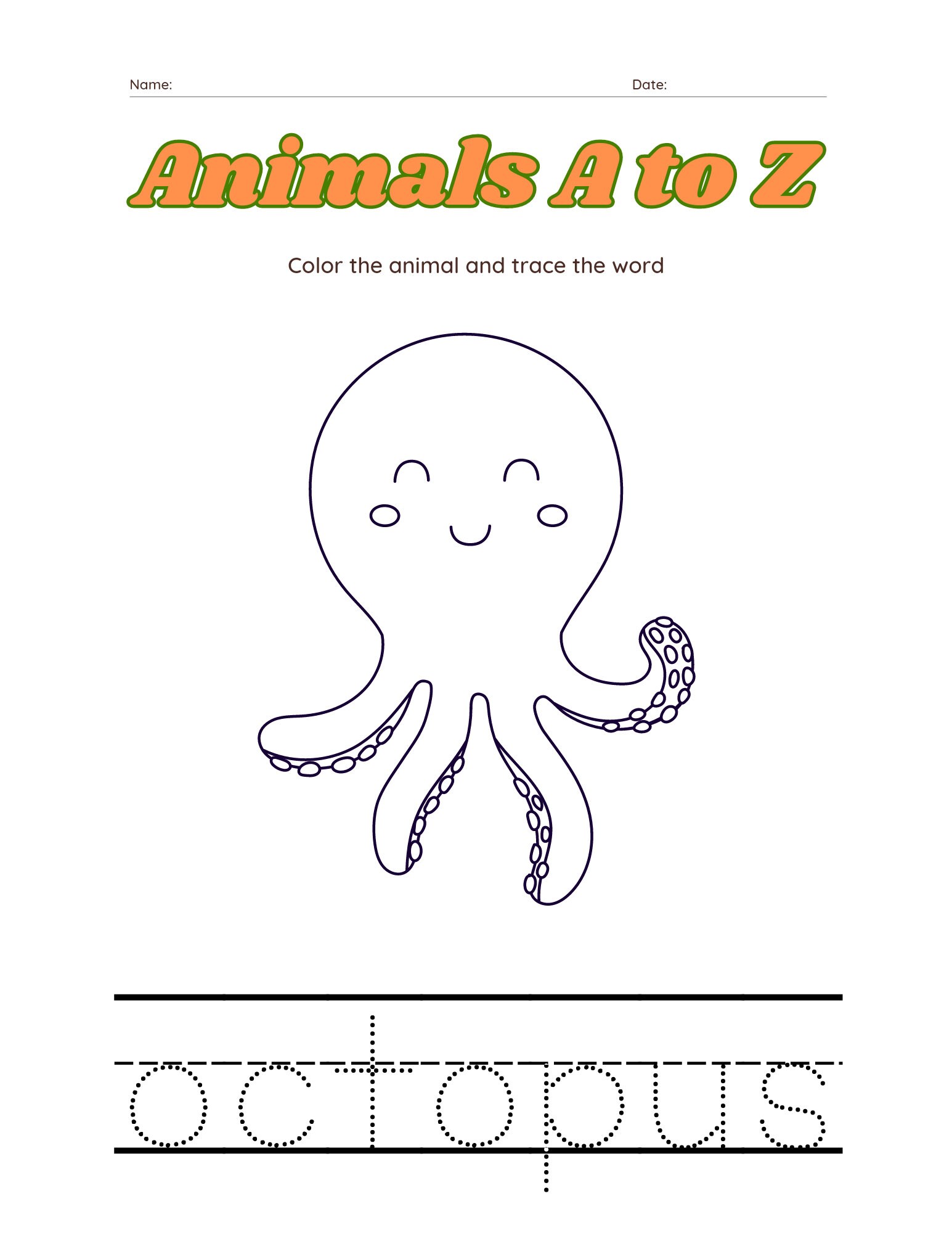 Alphabet Coloring Pages for Kids - Practice Writing Sheets for Kids ...