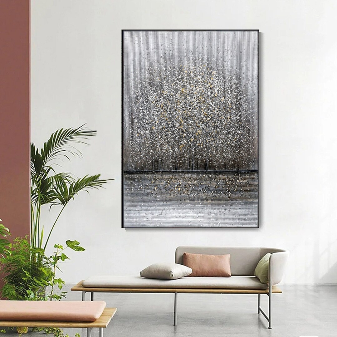 Original Shiny Creative Texture Painting Abstract Trees Woods - Etsy