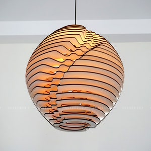 Handmade Ceiling Lamp Wood Pendant Light Vintage Dining Room - Etsy