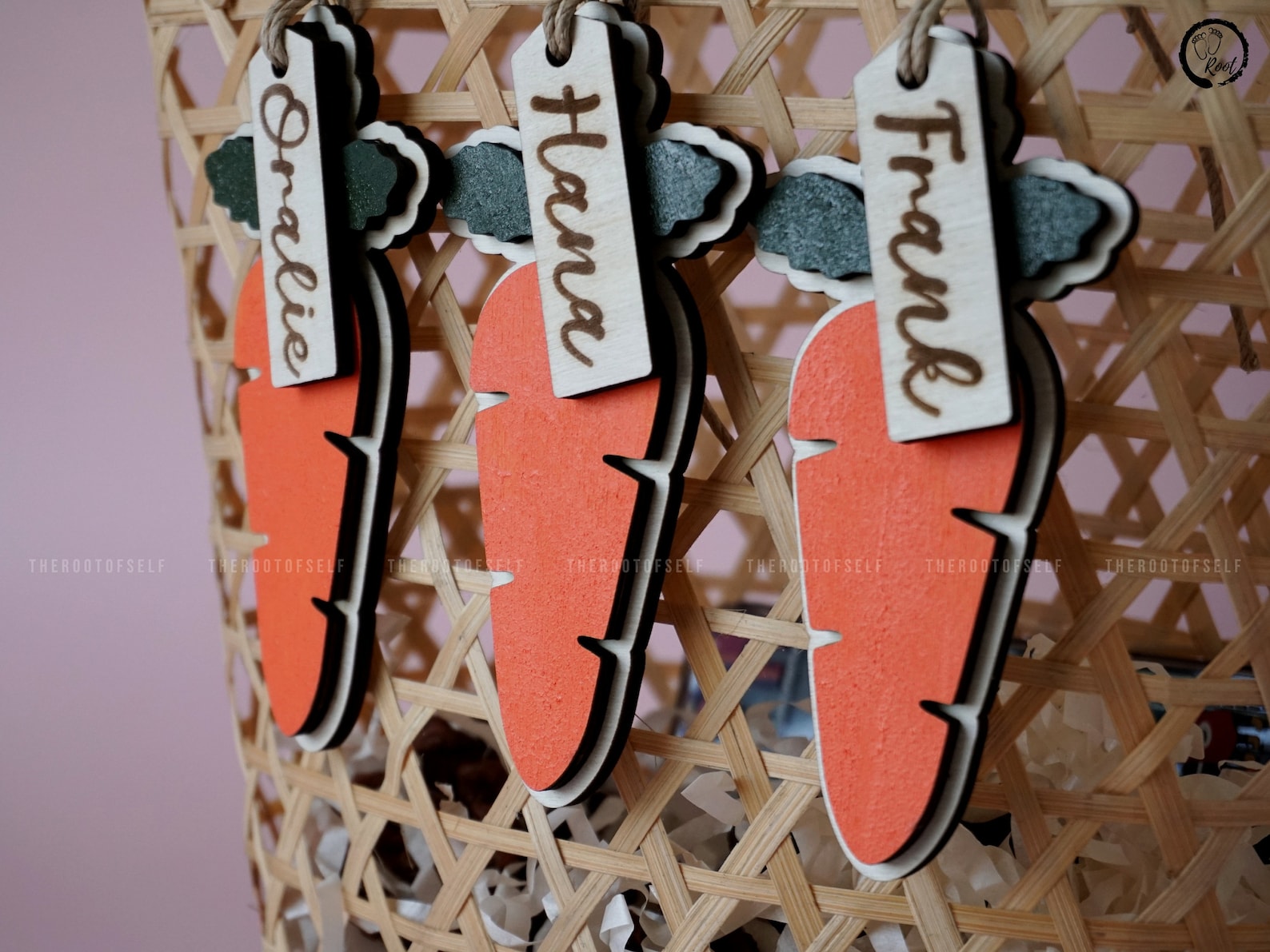 Easter Basket Name Tags, Carrot Name Tags, Personalized Gift Labels ...