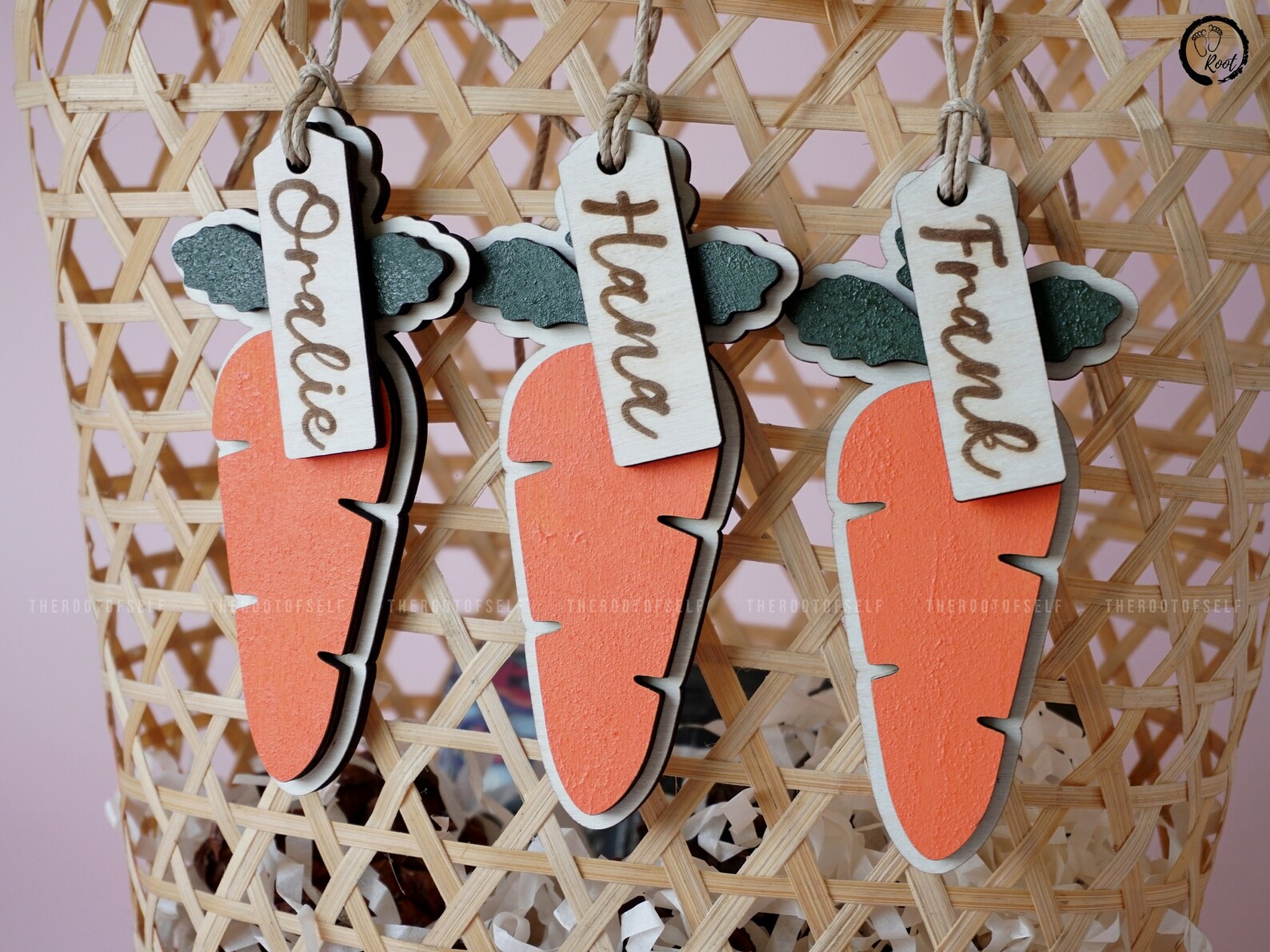 Easter Basket Name Tags, Carrot Name Tags, Personalized Gift Labels ...