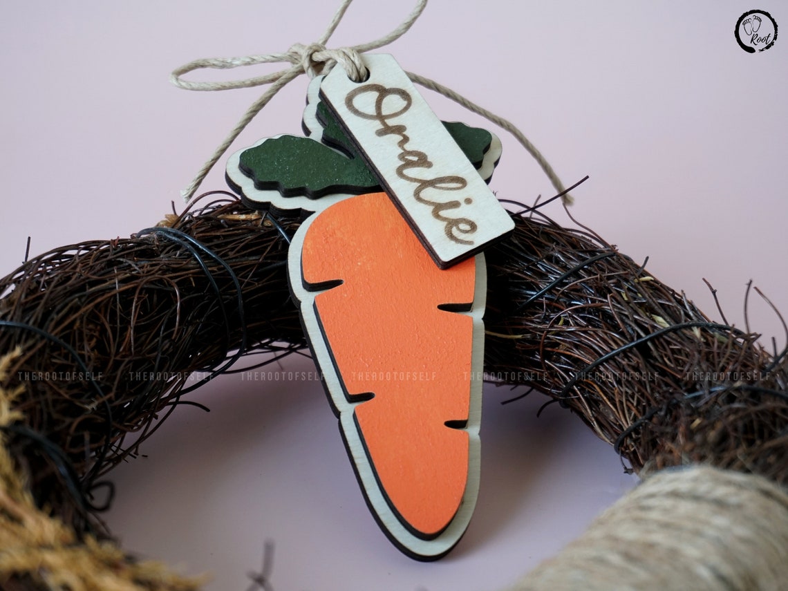 Easter Basket Name Tags, Carrot Name Tags, Personalized Gift Labels ...