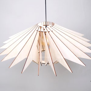 Scandi Style Lamp Shade Wood Ceiling Light Fixture Nordic Chandelier ...