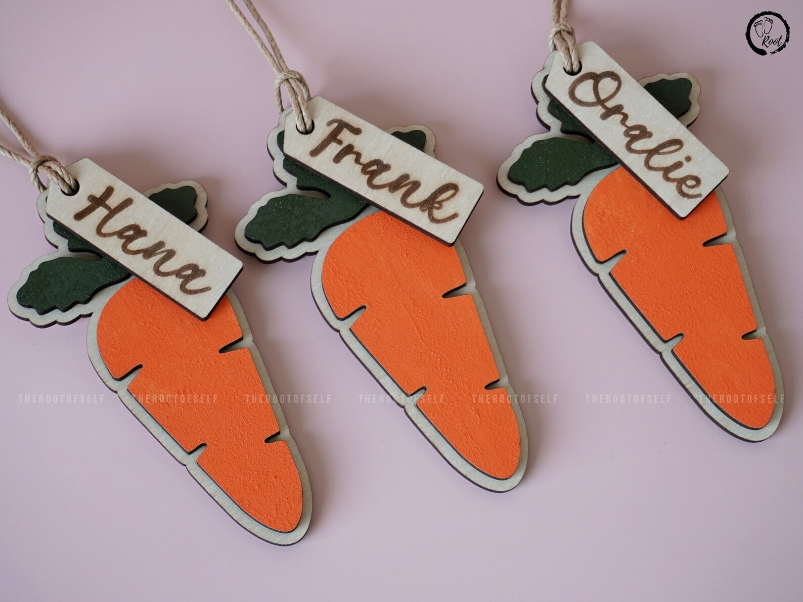Easter Basket Name Tags, Carrot Name Tags, Personalized Gift Labels ...