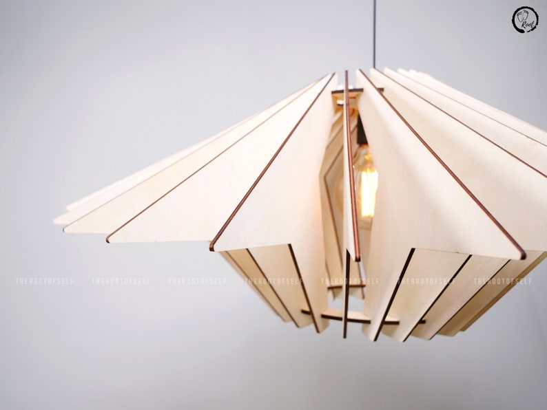 Scandi Style Lamp Shade Wood Ceiling Light Fixture Nordic - Etsy