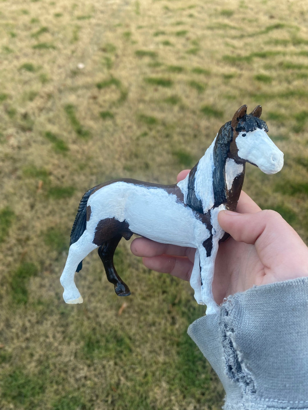 Hanoverian Bay Overo Schleich Repaint - Etsy