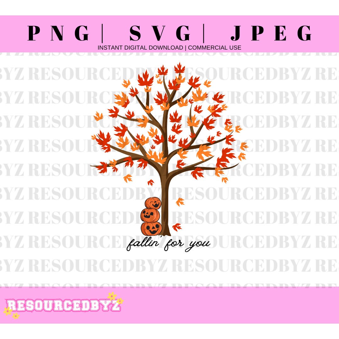 Fallin' for You PNG Fall PNG Autumn Fall Vibes Pumpkin Pumpkin Spice ...