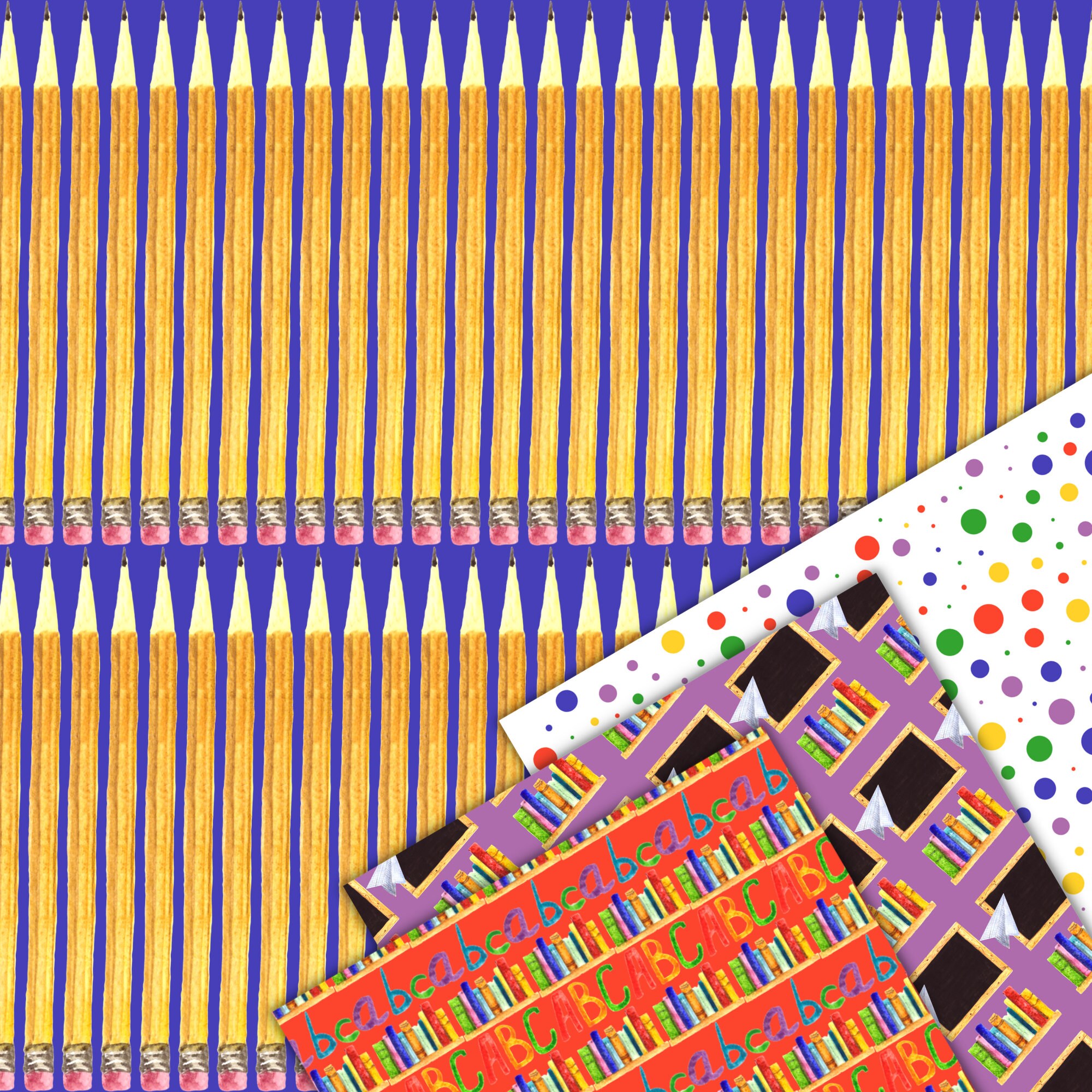 School Digital Paper Classroom School Supplies Teachers Notebooks ...