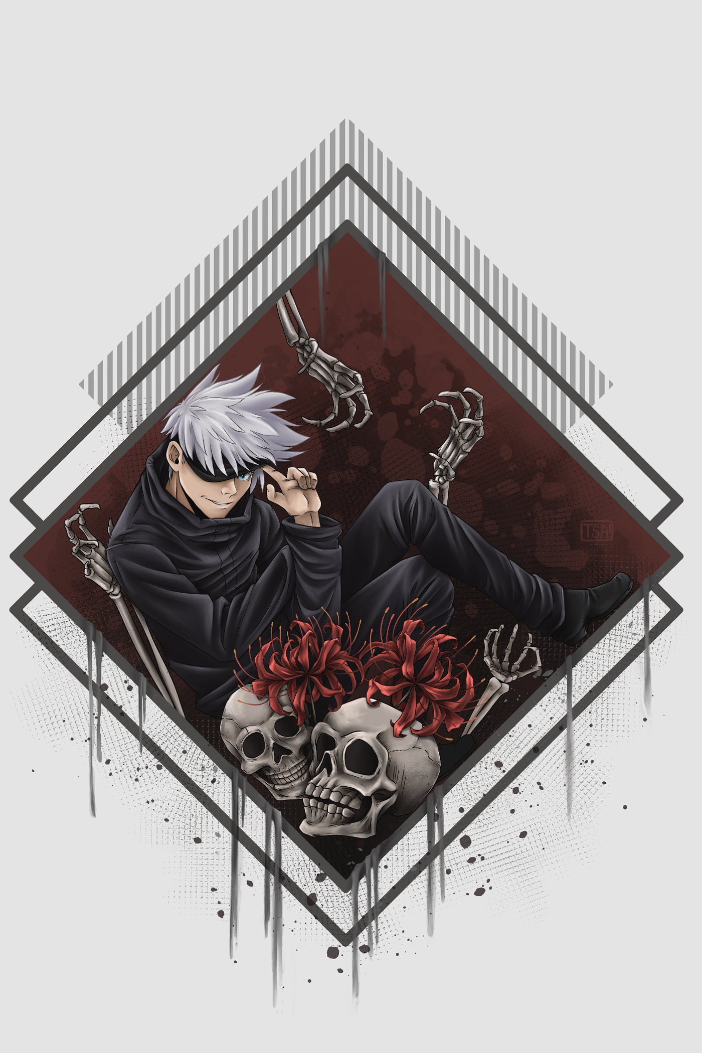 Gojo in the Box Print - Etsy