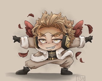 Chibi Hawks With Endeavor Plushie Print | Etsy