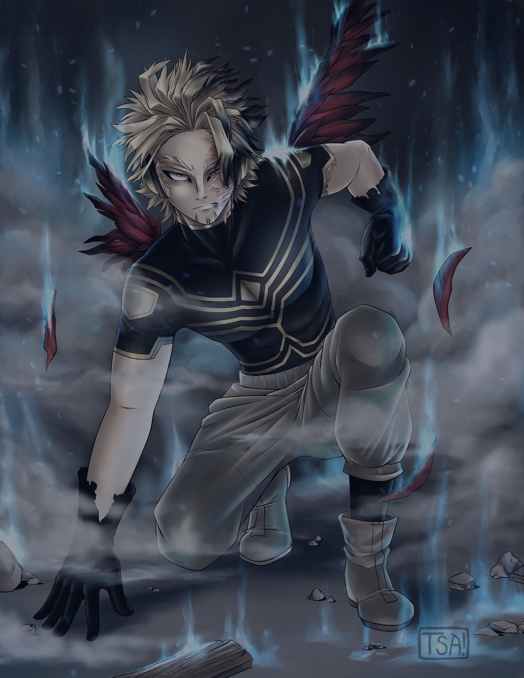 Hawks Hot Battle Print Etsy