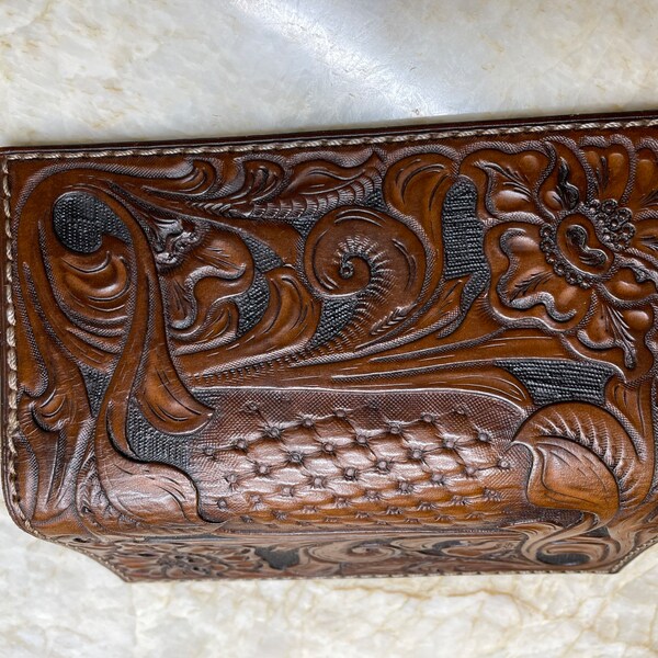Hand Tooled Wallet - Etsy