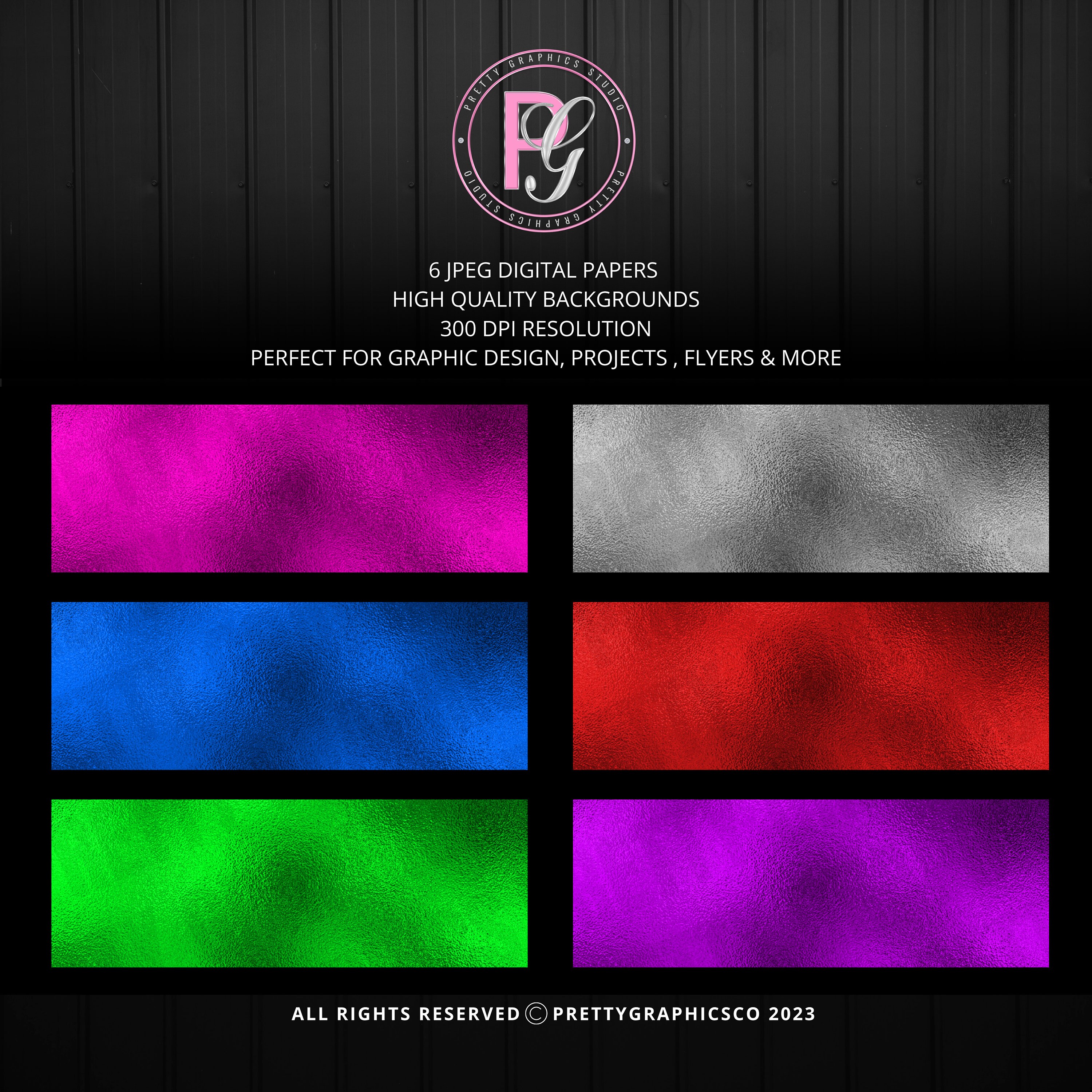 METALLIC FOIL Textures,colored Metallic Foil, Digital Foil, Backgrounds ...