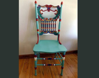 Hand Painted Chair - Etsy