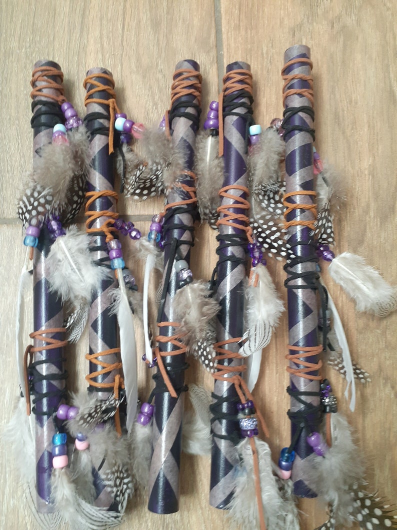 Native Inspired Talking Stick. Eggplant. Black. Burnt Sienna. Speaking ...