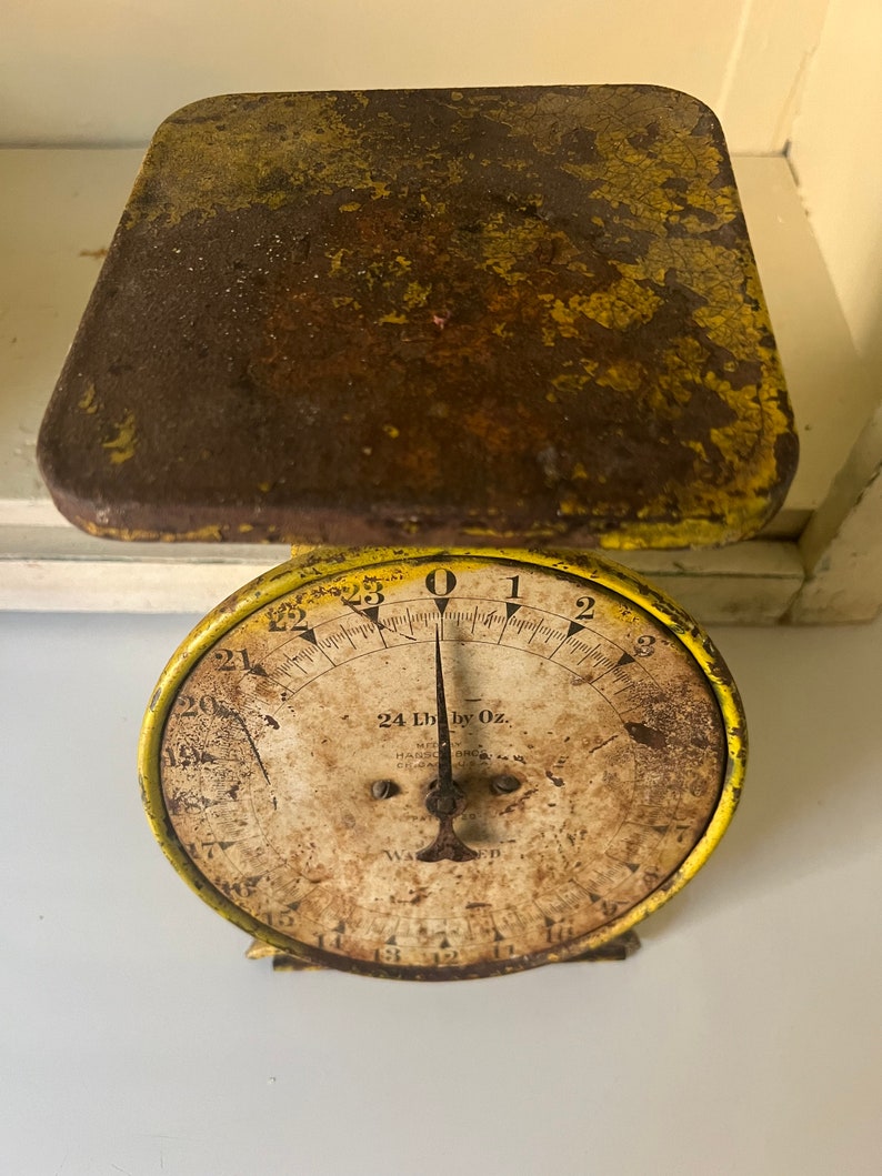 Antique Chippy Rusted Yellow Kitchen Scale, Lots of Patina! - Etsy