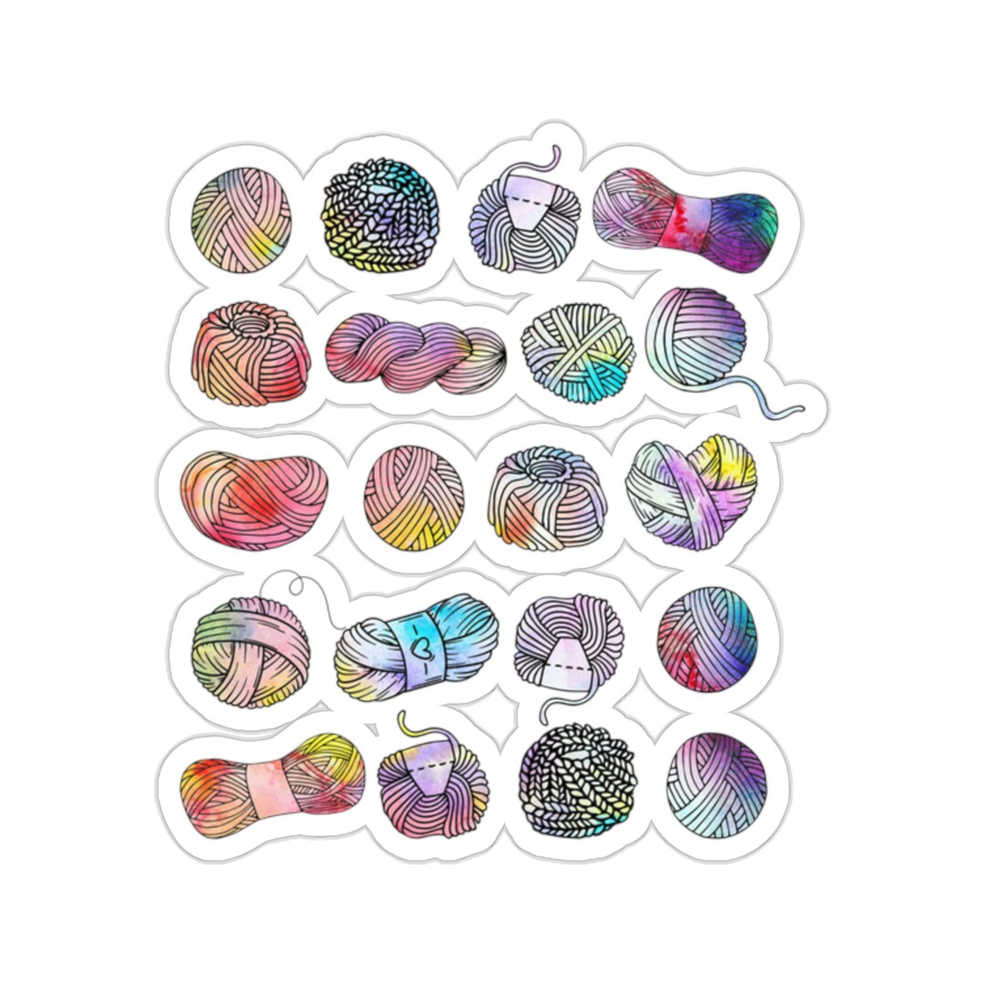Knitting Sticker, Yarn Lover, Knit Gift, Knitting Gift, Knitter Gift ...