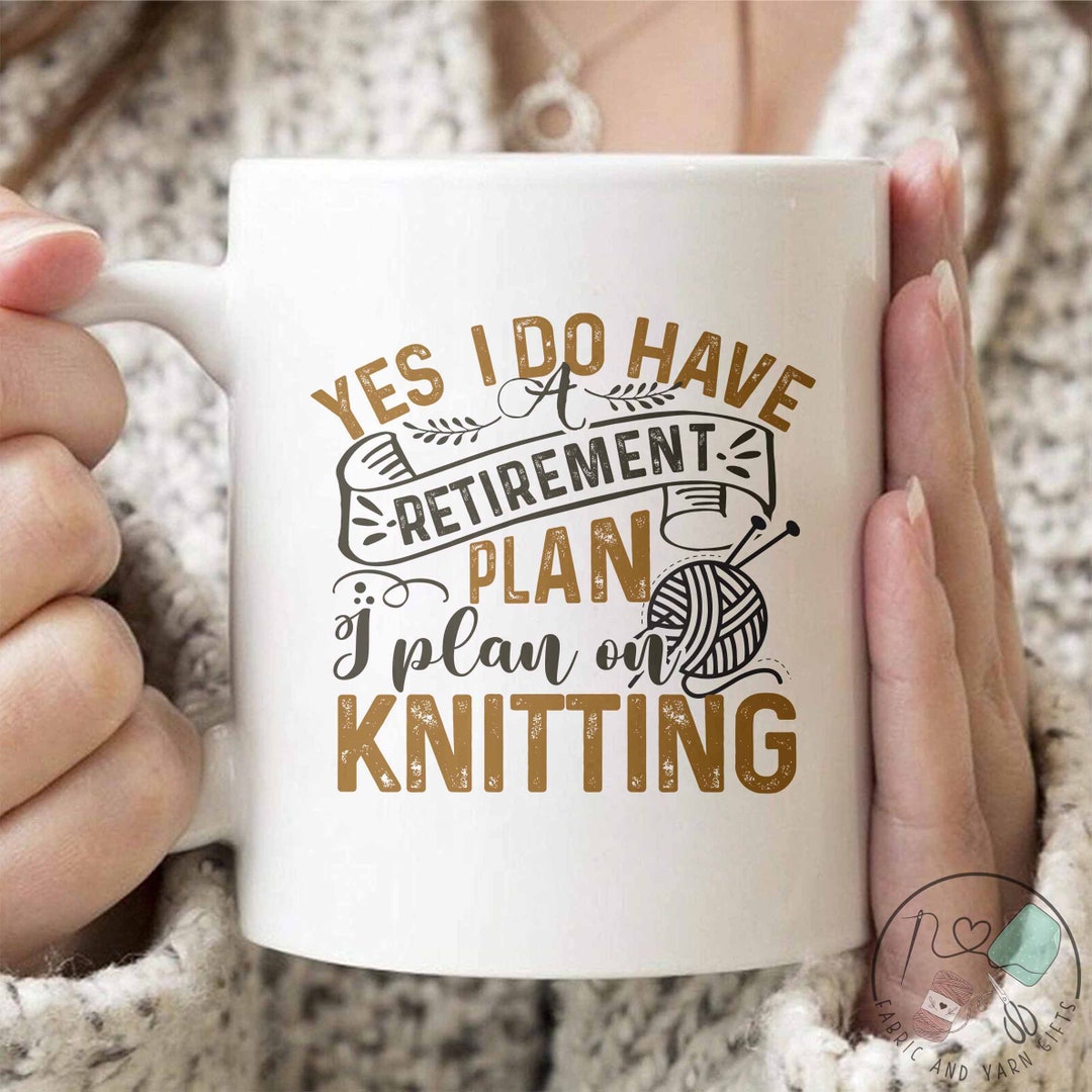 Knitting Mug, I Plan on Knitting, Knit Gift, Knitting Gift, Knitter ...