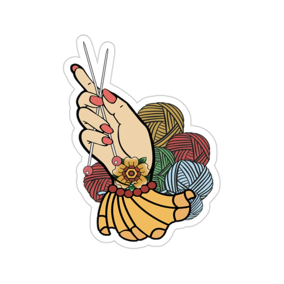 Knitting Sticker, Love Knitting, Knit Gift, Knitting Gift, Knitter Gift ...