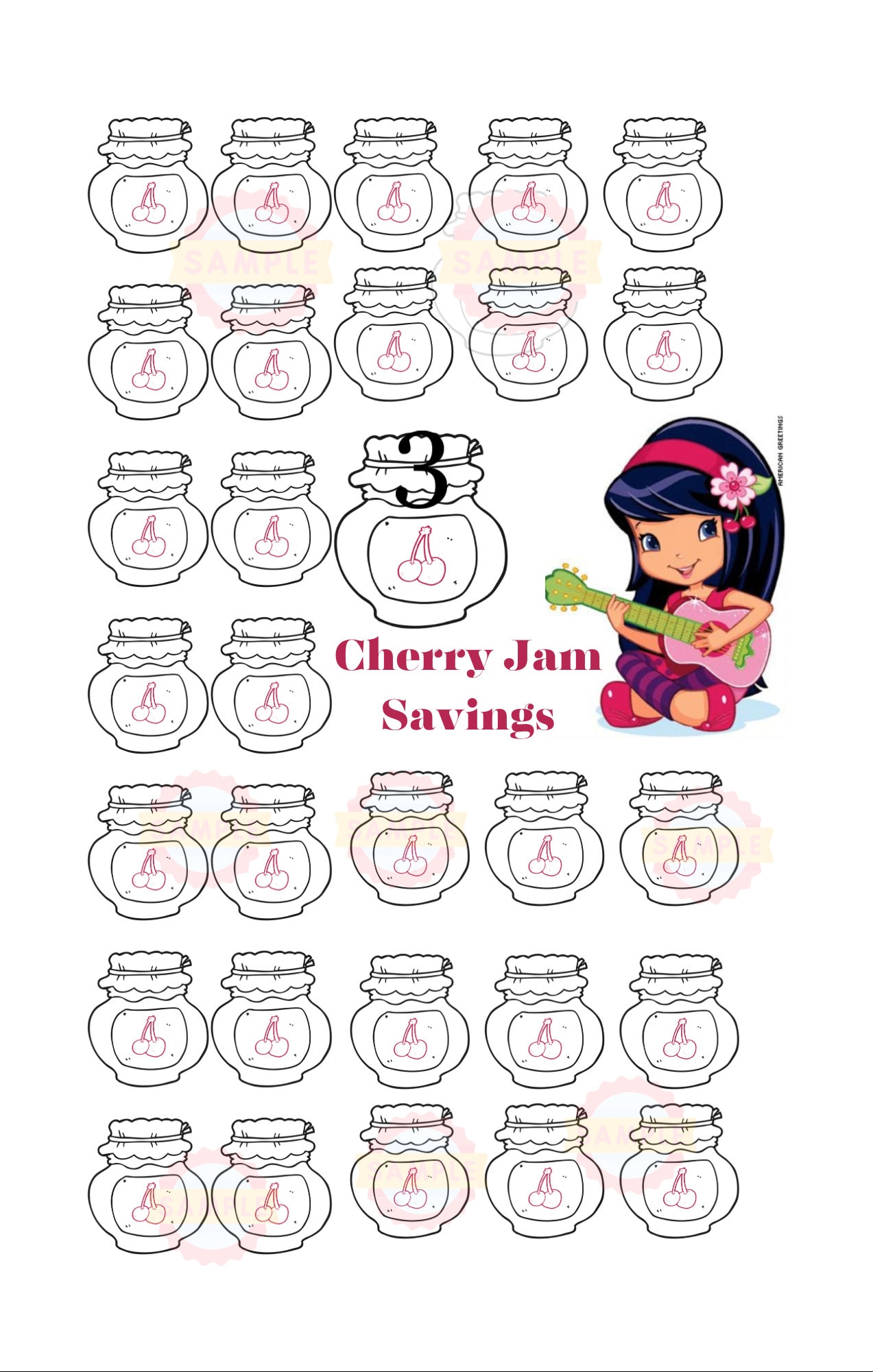 Strawberry Shortcake Savings Challenges Bundle/ Variable/ Low Income ...